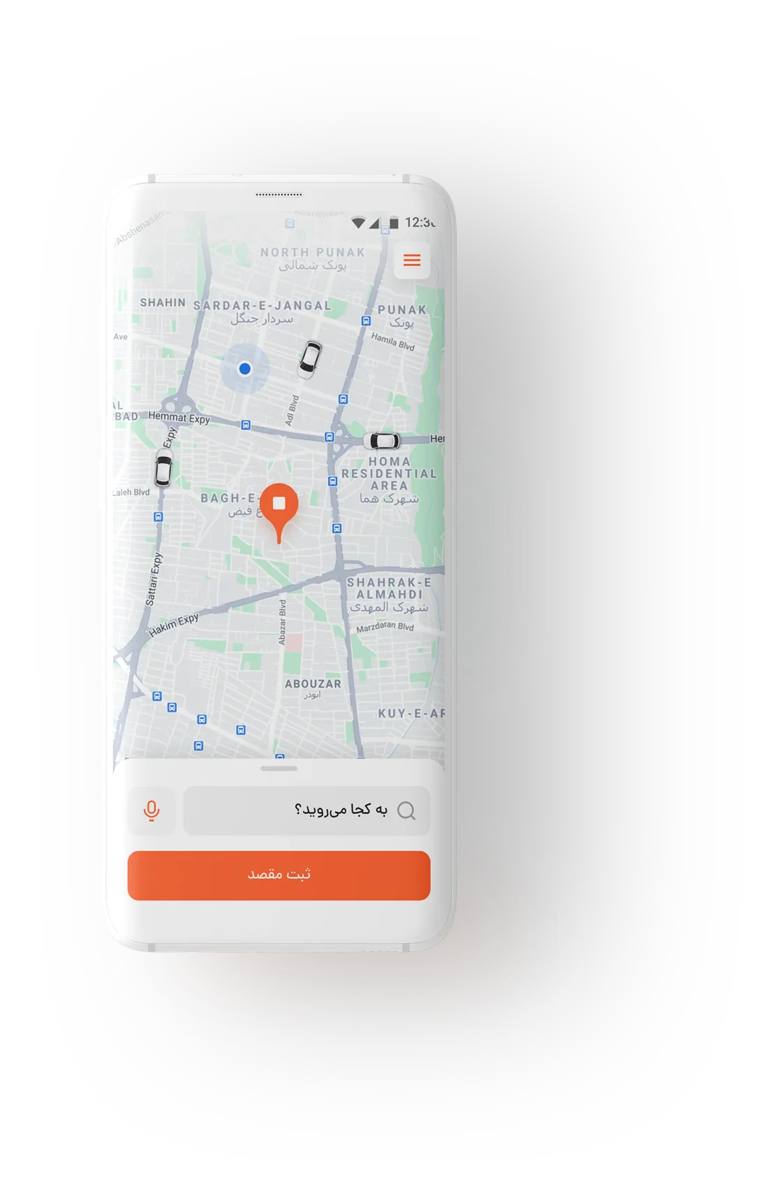تاکسی اینترنتی تپسی - اپلیکیشن درخواست خودرو و پیک | TAPSI
